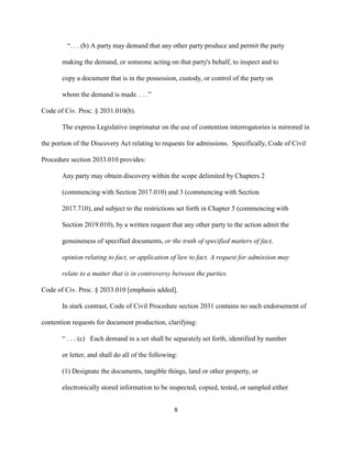California Discovery Law: Why Requests for Production of Documents may ...