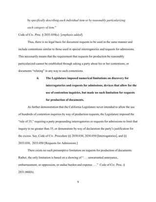 California Discovery Law: Why Requests for Production of Documents may ...