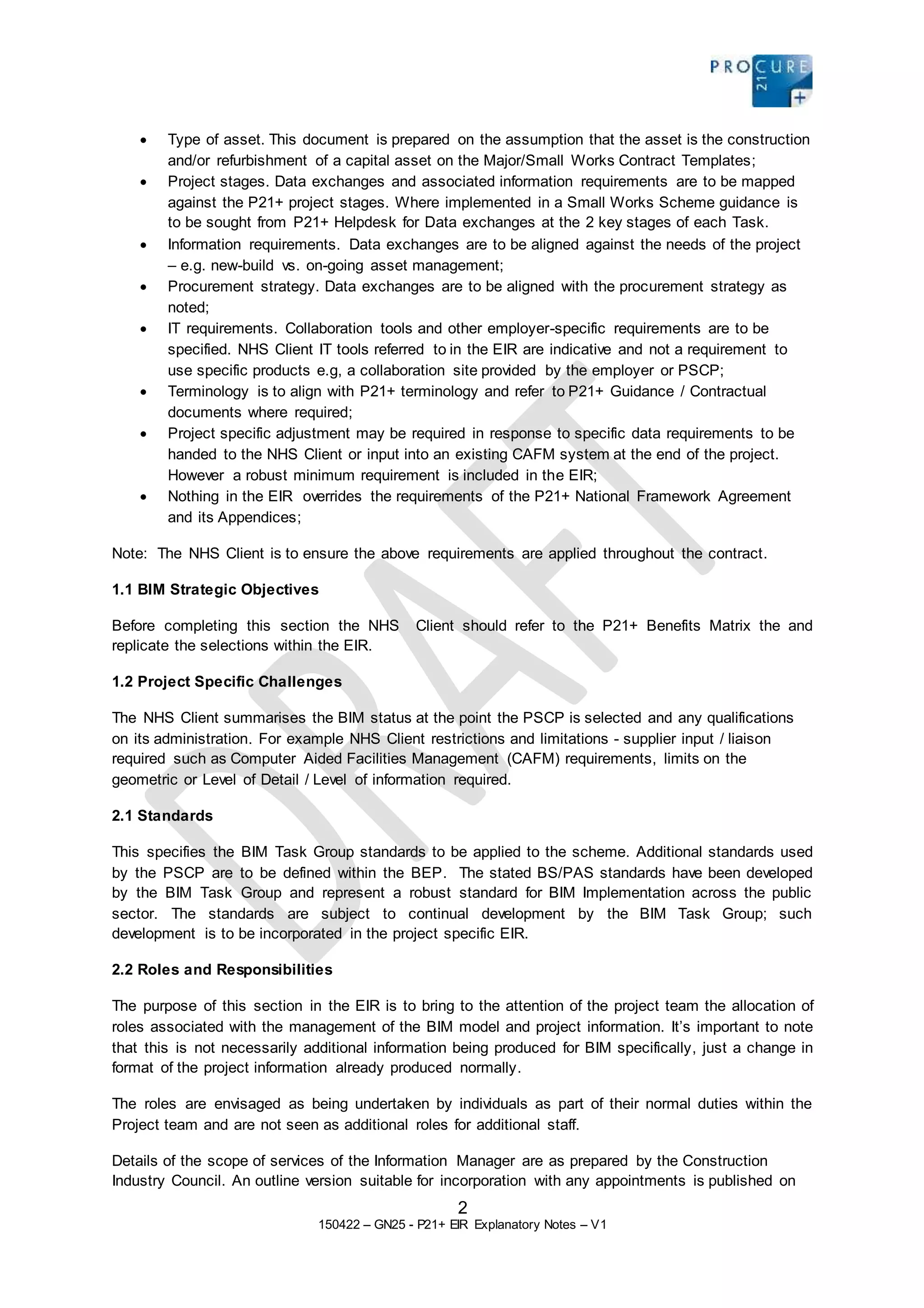 Employers Information Requirements (EIR) Explanatory Notes - P21+ and ...