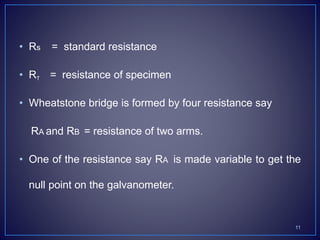 Measurement of DC resistivity | PPTX