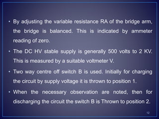Measurement of DC resistivity | PPT