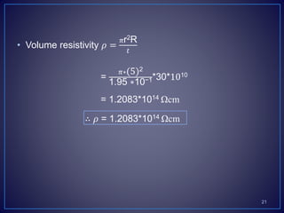 Measurement of DC resistivity | PPT