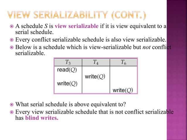 serializability in dbms | PPTX