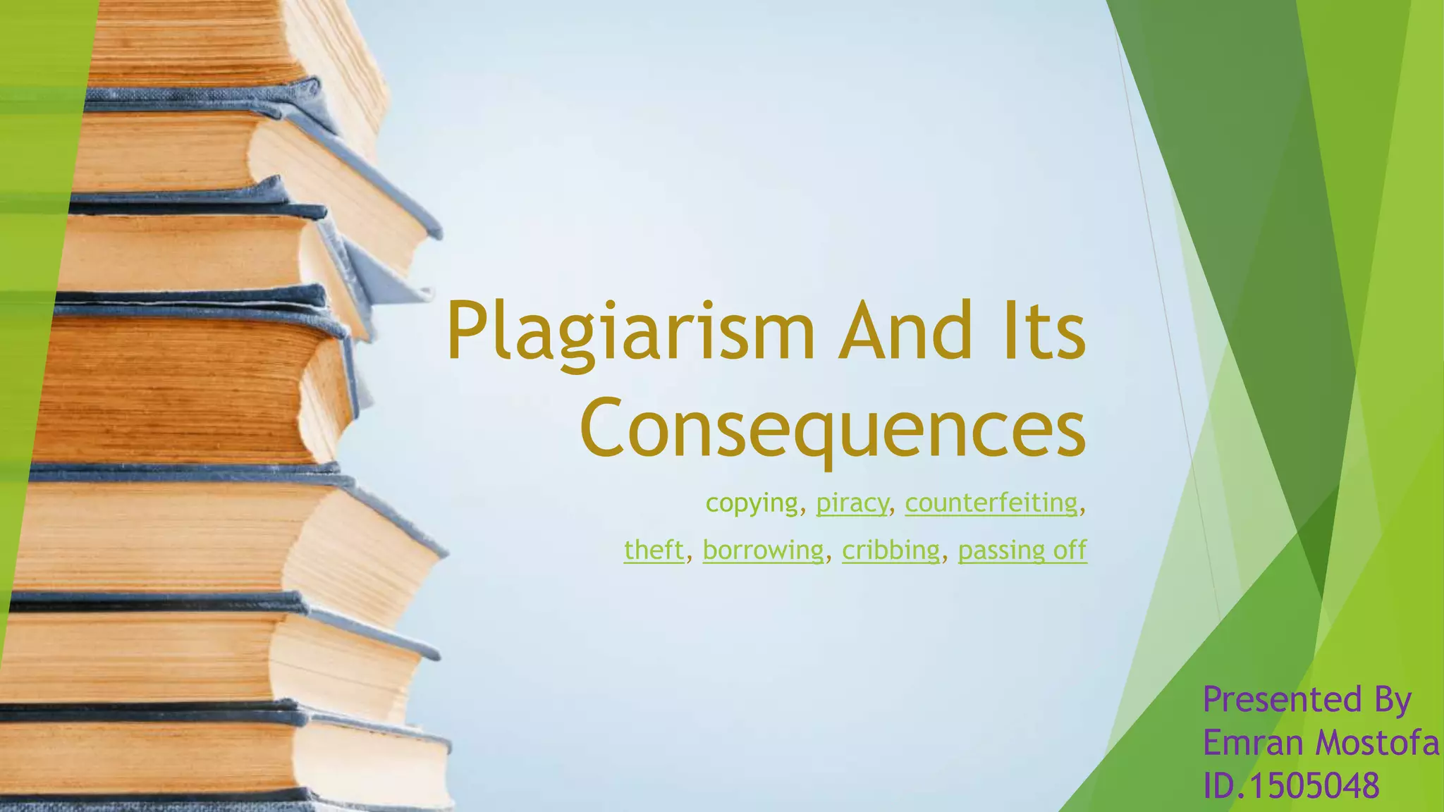Plagiarism and its Consequences | PPTX