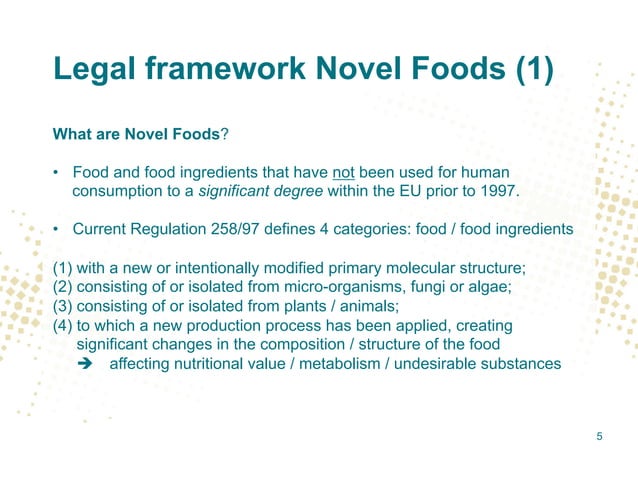 Novel foods for Vitafoods | PPT