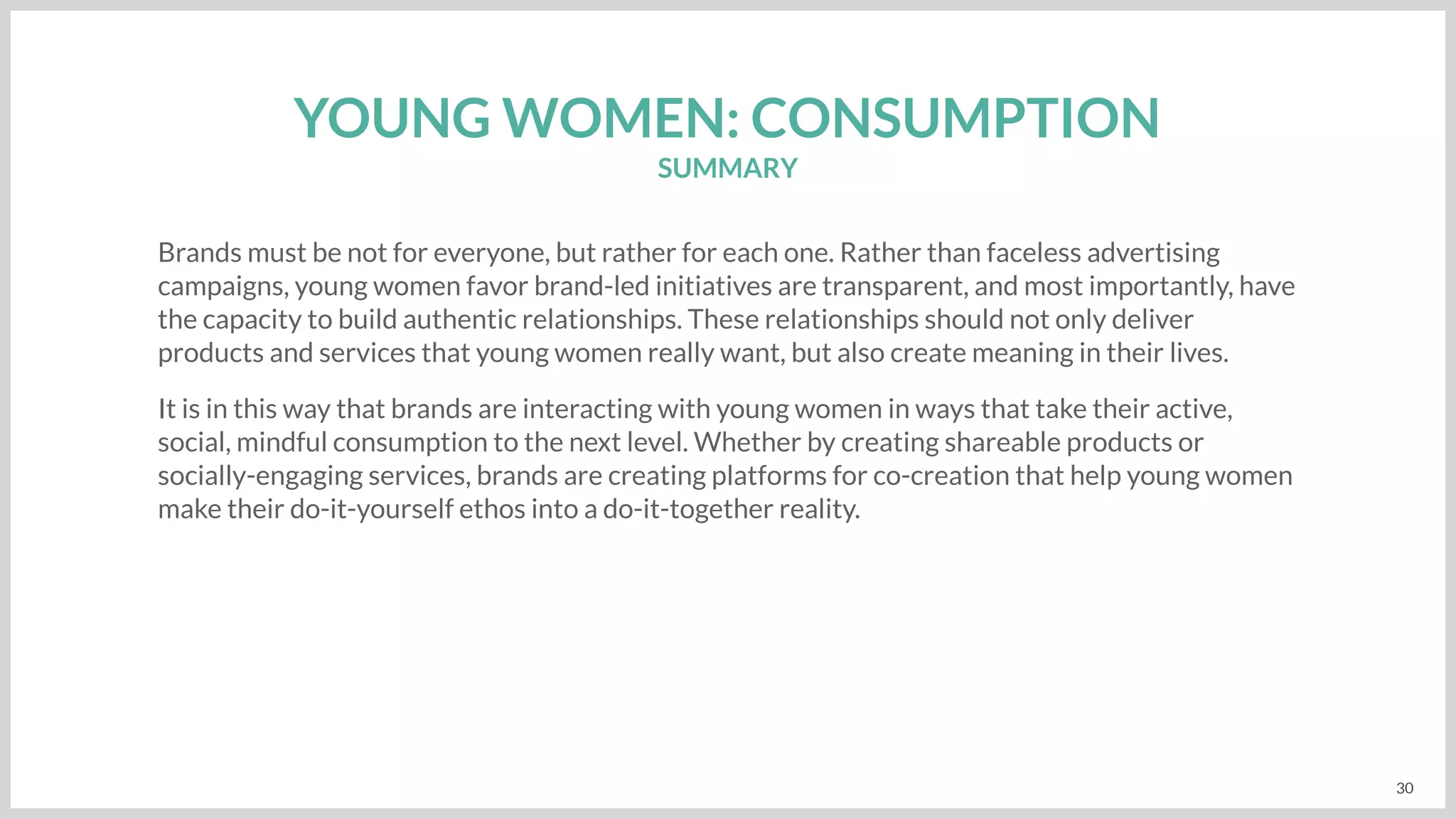 Young Women: Consumption | PDF