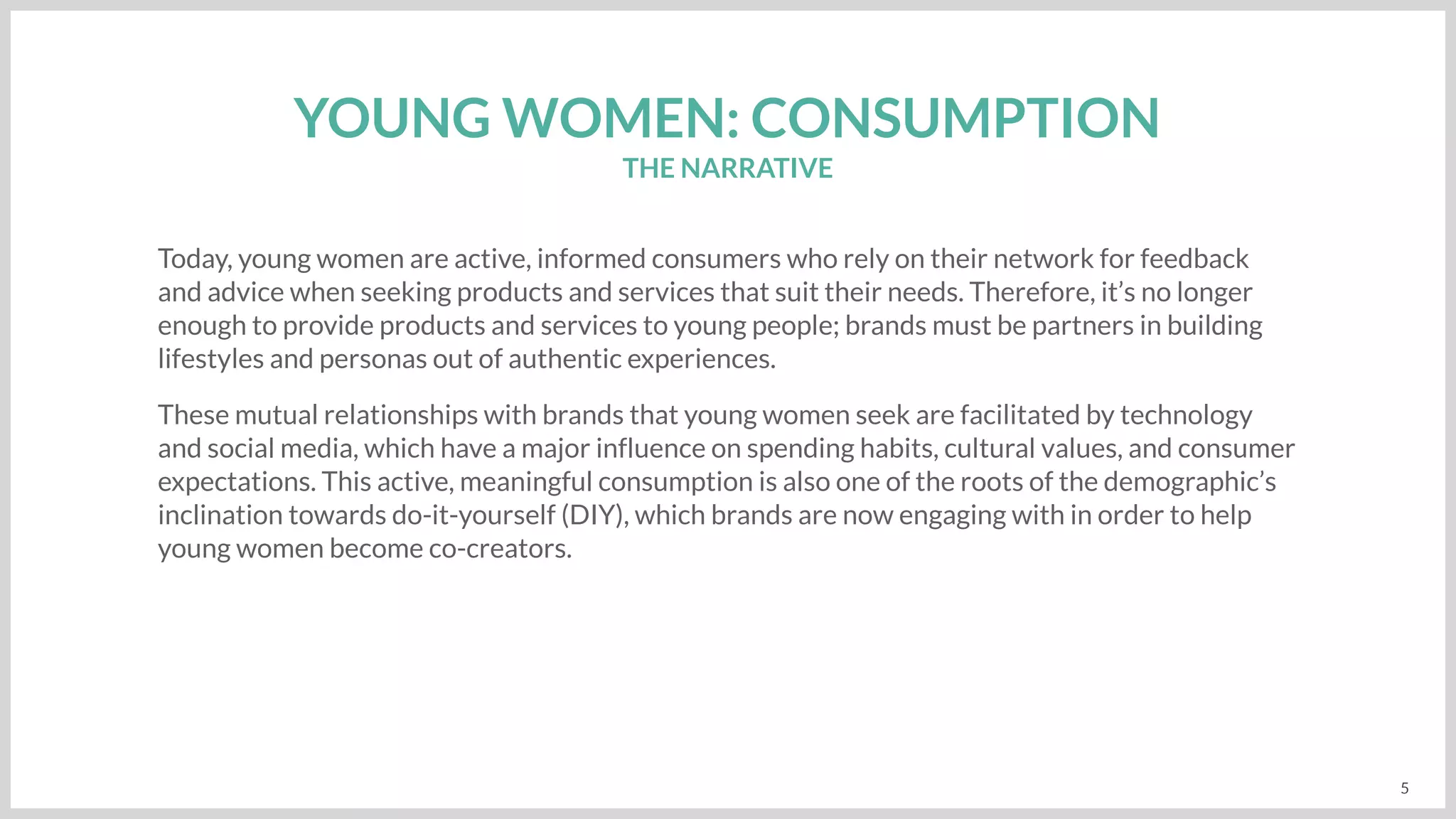 Young Women: Consumption | PDF