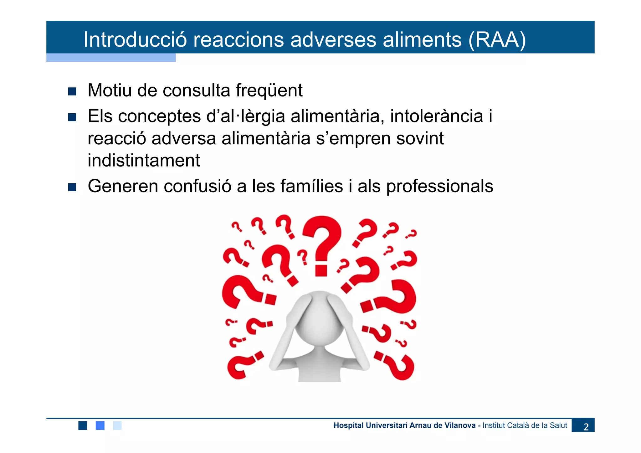 Reaccions Adverses a Aliments (RAA) 2015 | PDF
