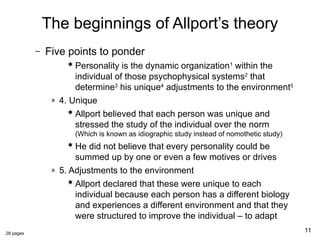 Gordon Allport Personality Theory Gordon Allport Personality Theory.ppt