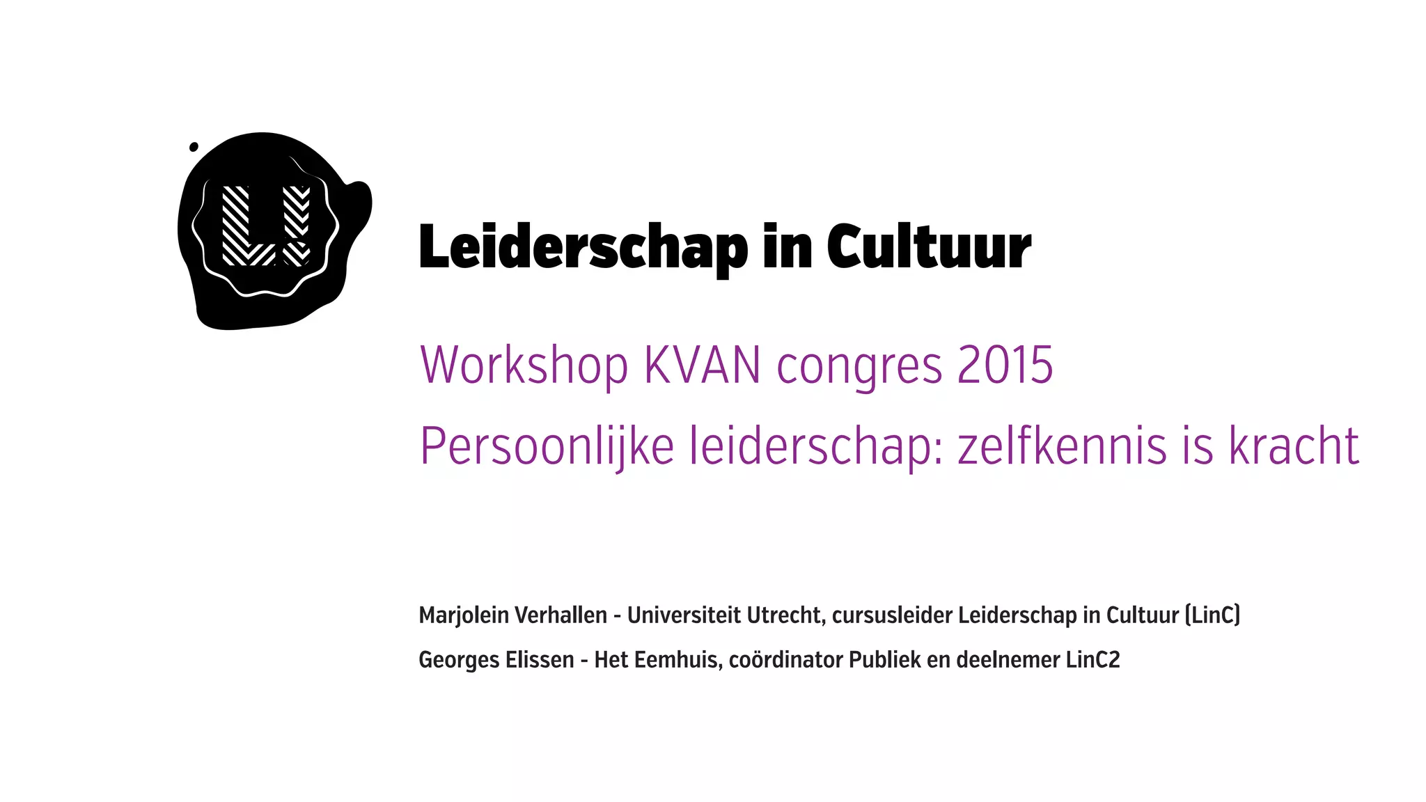 Workshop persoonlijk leiderschap: zelfkennis is kracht | PDF
