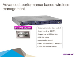 Webinar NETGEAR - ProSafe Wireless Controller WC7600 , funzionalità e ...