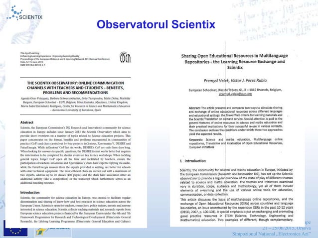 Cursuri STEM pe platforma Moodle a portalului Scientix | PPSX