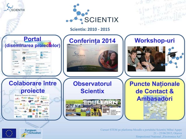 Cursuri STEM pe platforma Moodle a portalului Scientix | PPT