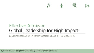 Effective Altruism: Global Leadership for High Impact | PPTX
