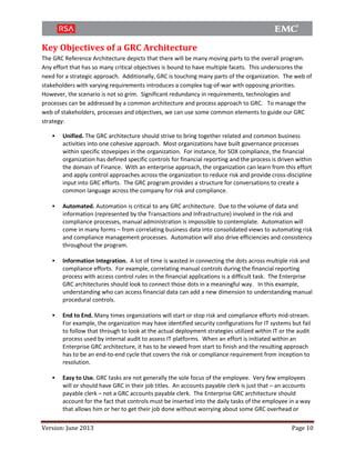 The RSA GRC Reference Architecture | PDF