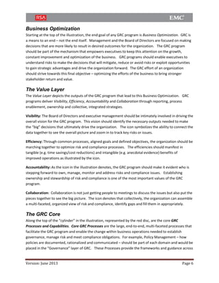 The RSA GRC Reference Architecture | PDF