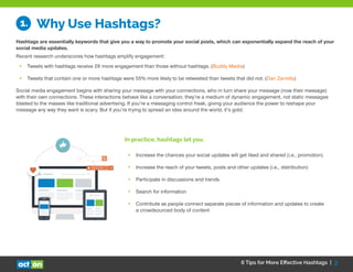 6 Tips for More Effective Hashtags | PDF | Internet for Beginners ...