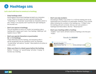 6 Tips for More Effective Hashtags | PDF | Internet for Beginners ...