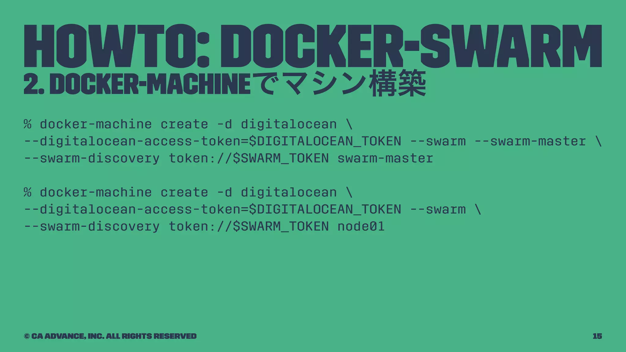 docker-machine, docker-compose, docker-swarm 覚書 | PDF