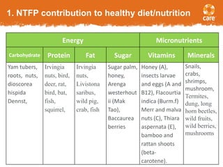 Potential of community-based NTFP management as coping mechanisms (food ...