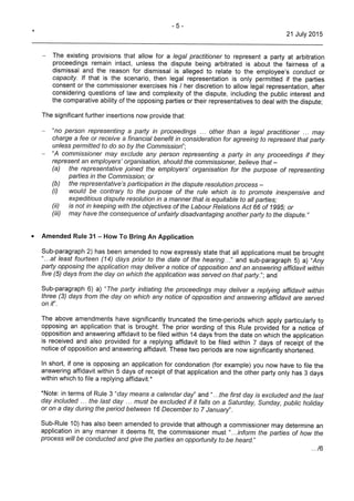 SUMMARY AMENDED CCMA RULES | PDF