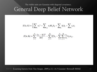 Convolutional Deep Belief Networks for Scalable Unsupervised Learning ...