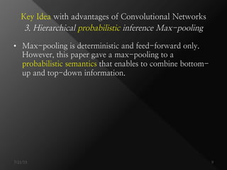 Convolutional Deep Belief Networks for Scalable Unsupervised Learning of Hierarchical ...