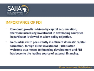 Introduction of FDI and DOmestic Investment | PPT | Free Download