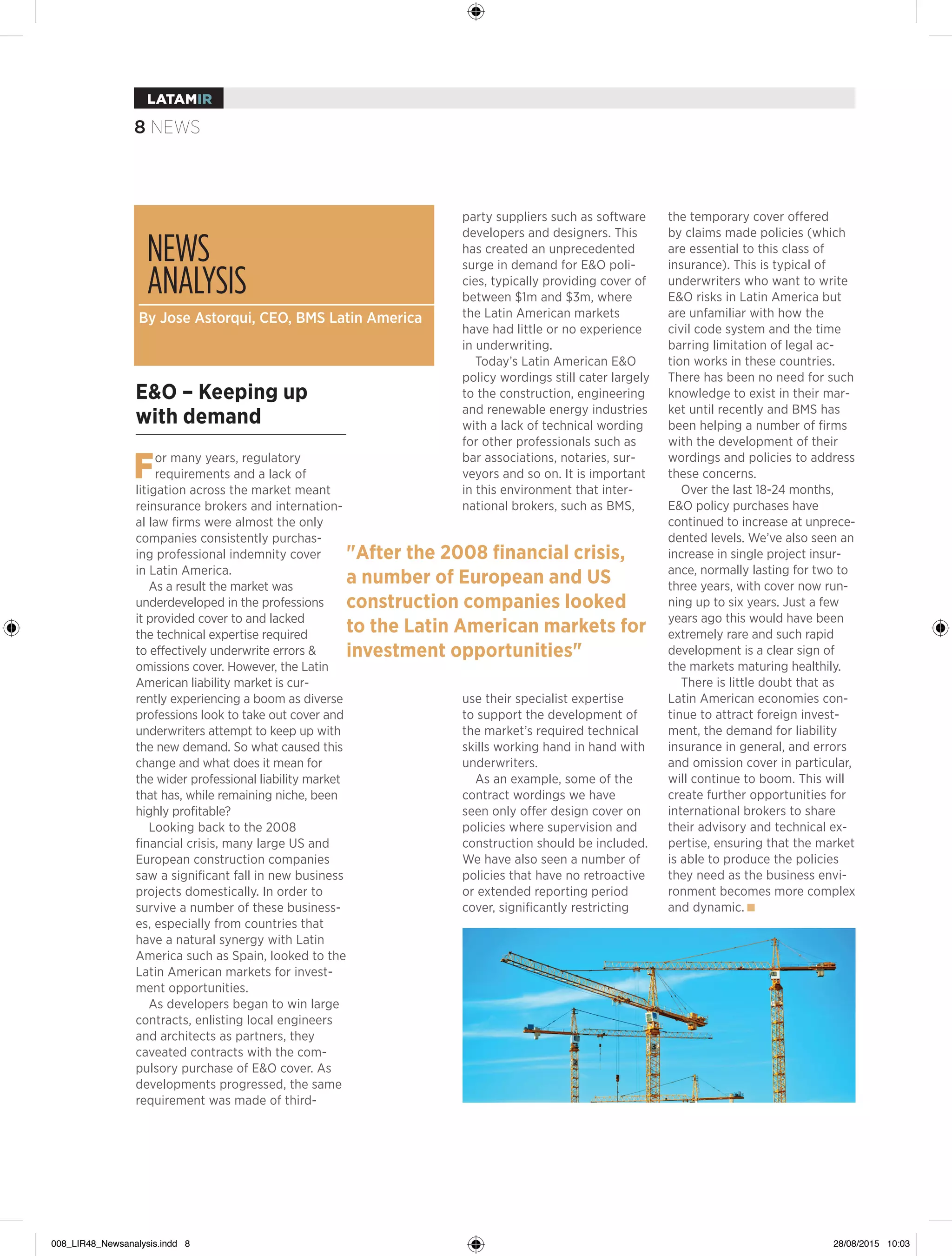 BMS - Jose Astorqui LatAmIR article - 09 09 15 | PDF