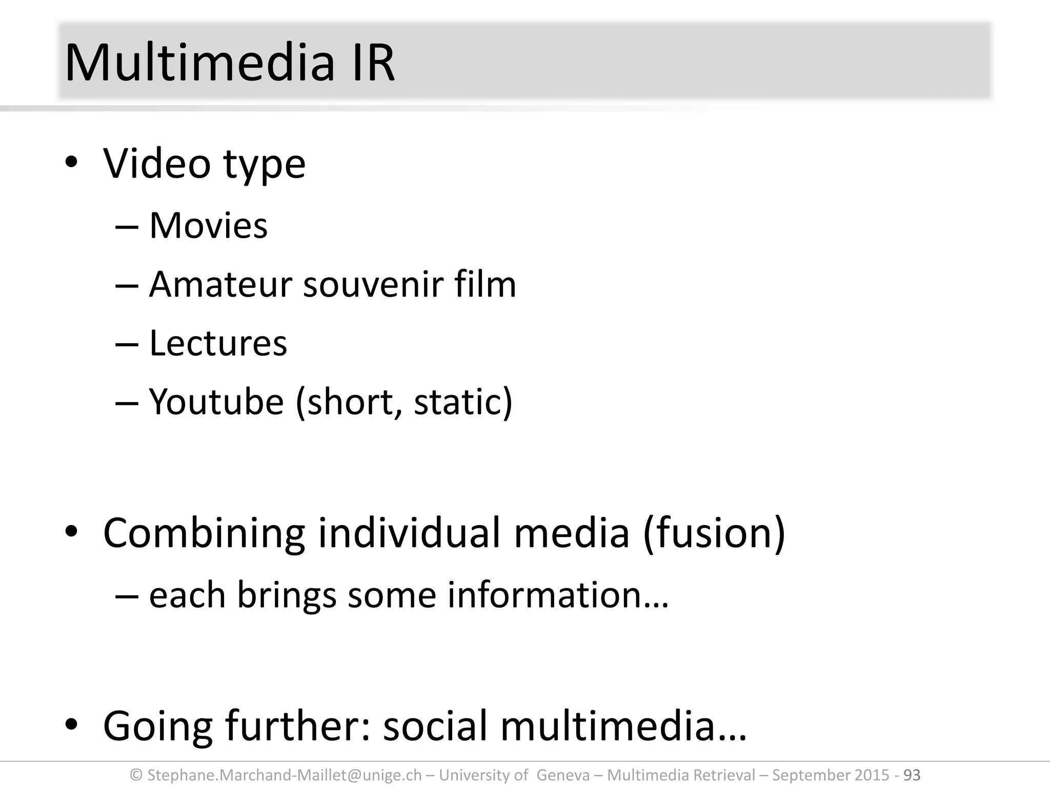 Multimedia Information Retrieval | PDF