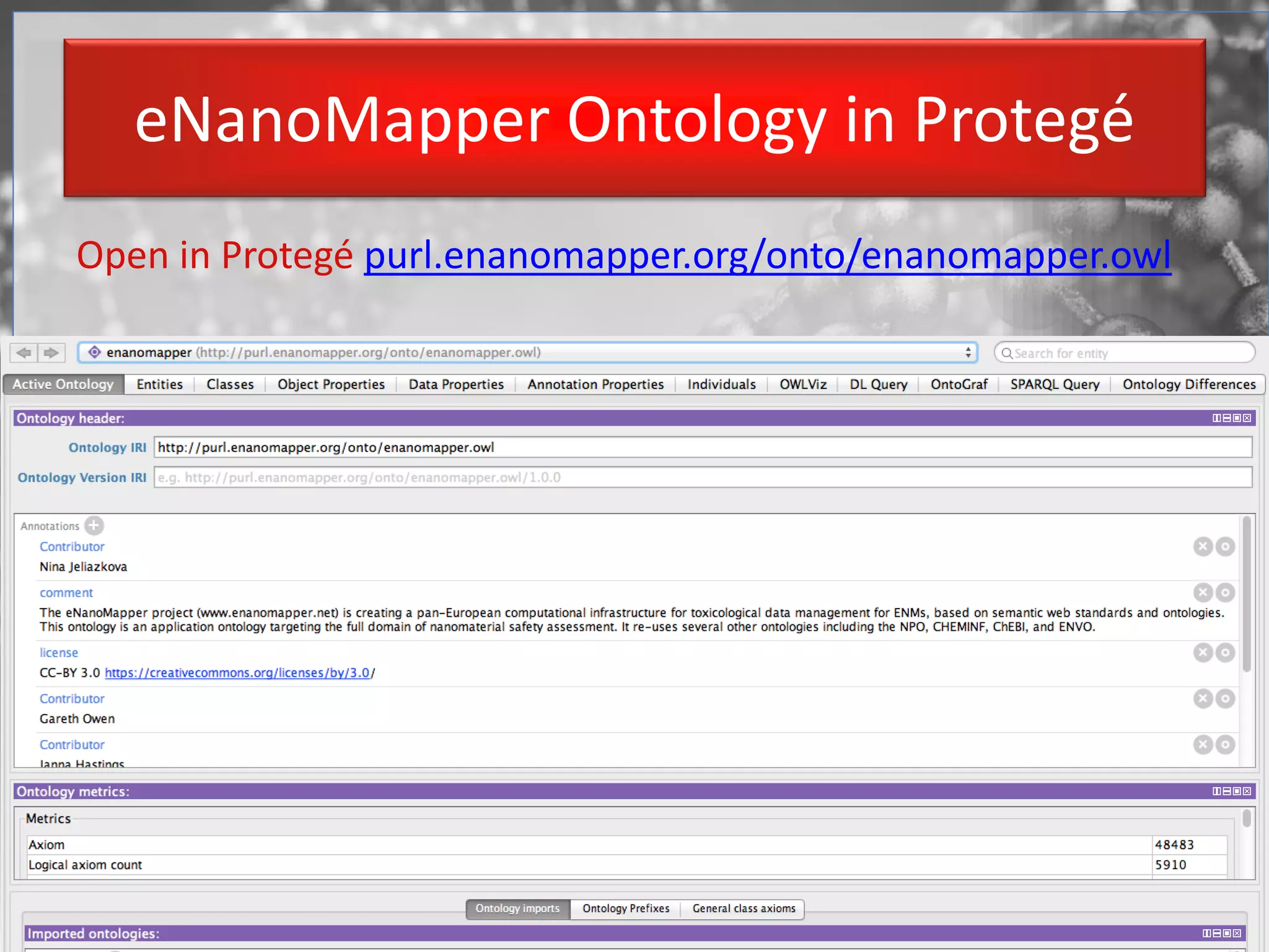 eNanoMapper - A Database and Ontology Framework for Nanomaterials ...