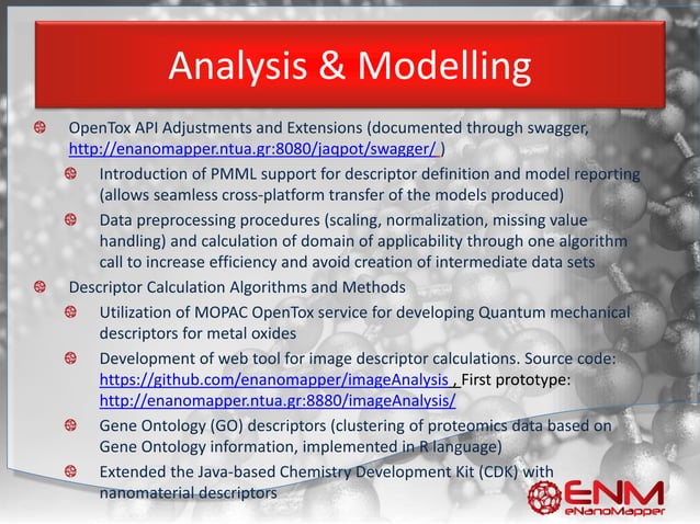 eNanoMapper - A Database and Ontology Framework for Nanomaterials Design and Safety Assessment | PPT