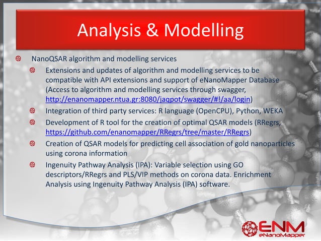 eNanoMapper - A Database and Ontology Framework for Nanomaterials Design and Safety Assessment | PPT
