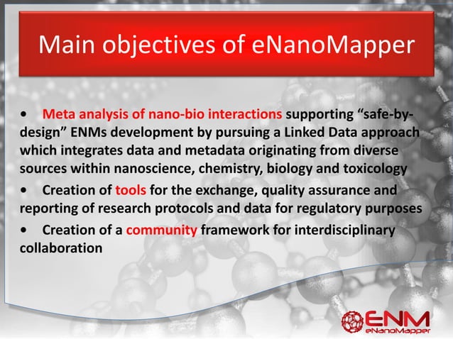 eNanoMapper - A Database and Ontology Framework for Nanomaterials ...