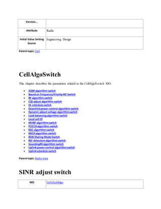 LTE Parameters & Important docs Tuning | PDF