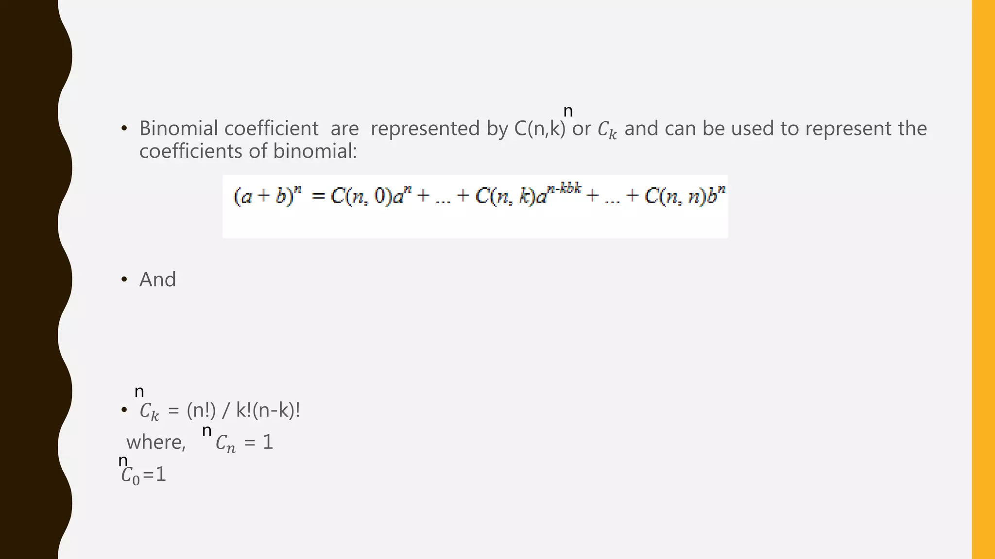 Binomial Coefficient | PPTX