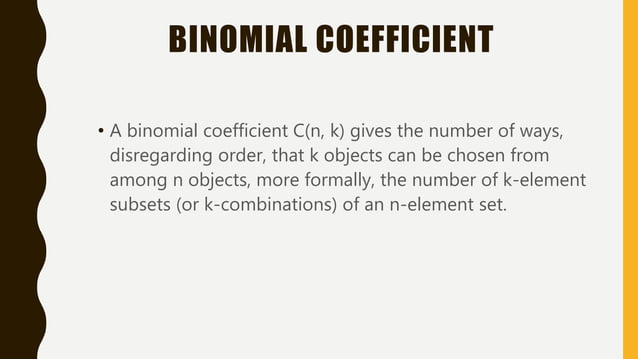 Binomial Coefficient | PPTX