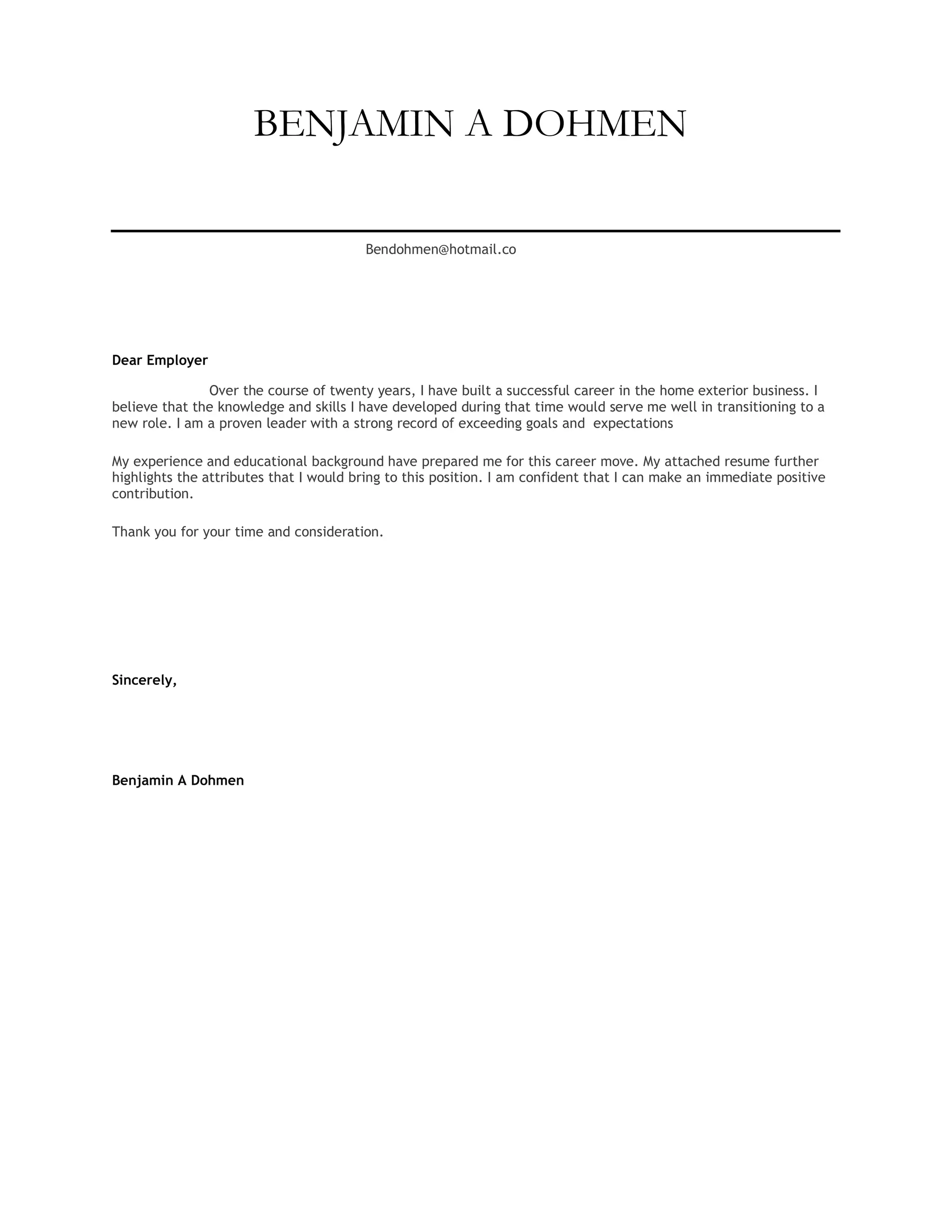 Document (1) cover letter | PDF