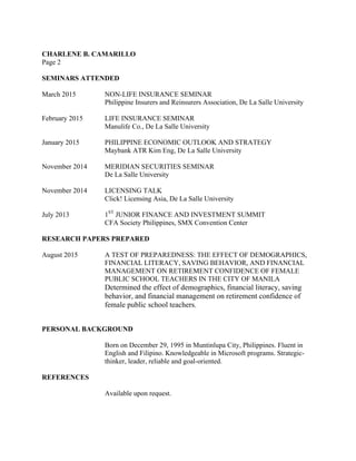 Camarillo, Charlene B - Resume (12.07.15) | PDF