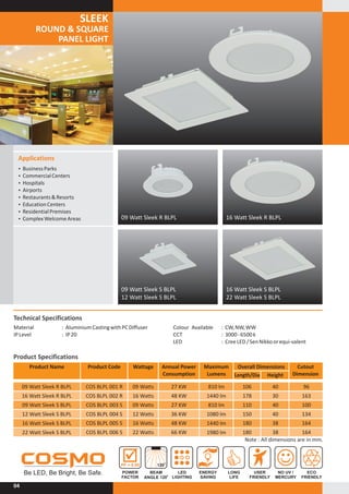 Cosmo Led Product Profile. | PDF | Physics | Science