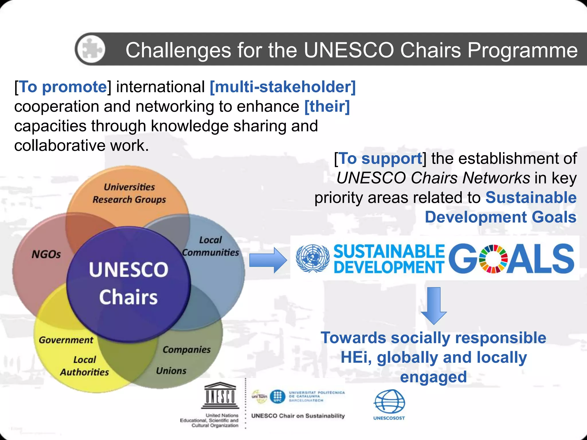 The Sustainable Development Goals: Activities, goals and challenges for ...