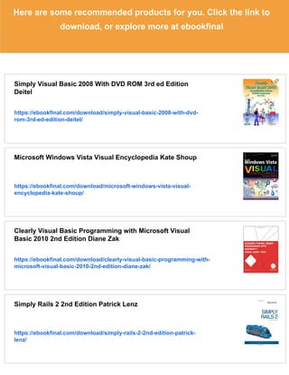 Microsoft Windows XP Simply Visual 2nd Edition Simply Visual Faithe Wempen | PDF