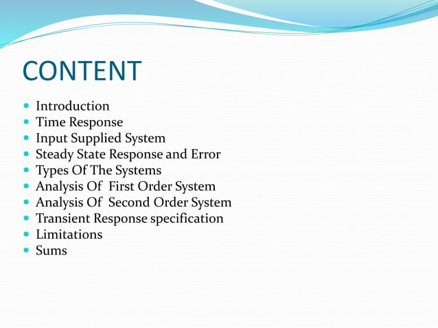 time response analysis | PPTX