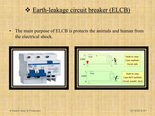 Switch Gear & Protection (conventional circuit breaker) | PPTX | Chemistry | Science