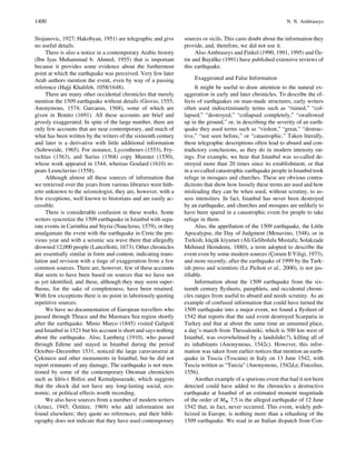 Istanbul Earthquake - 1509 | PDF
