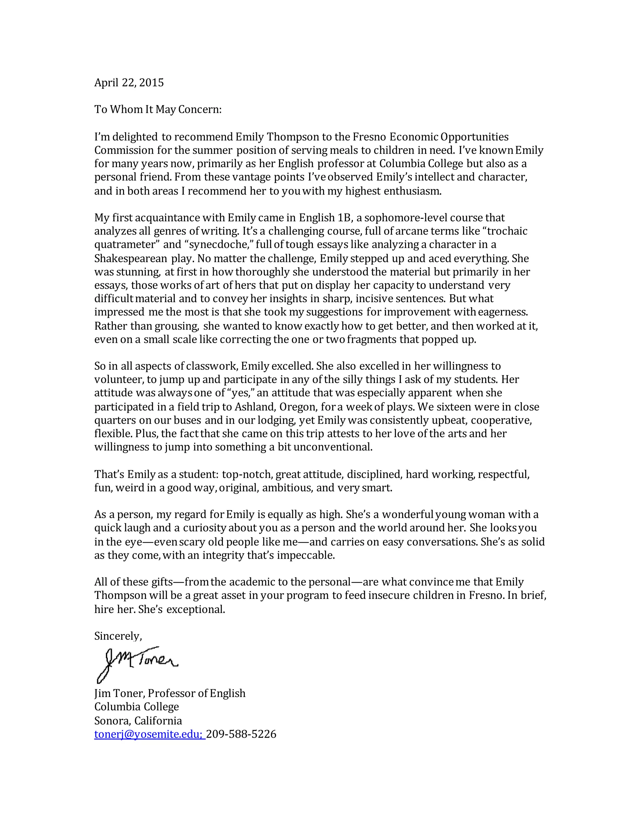 Letter of recommendation 2 | DOCX