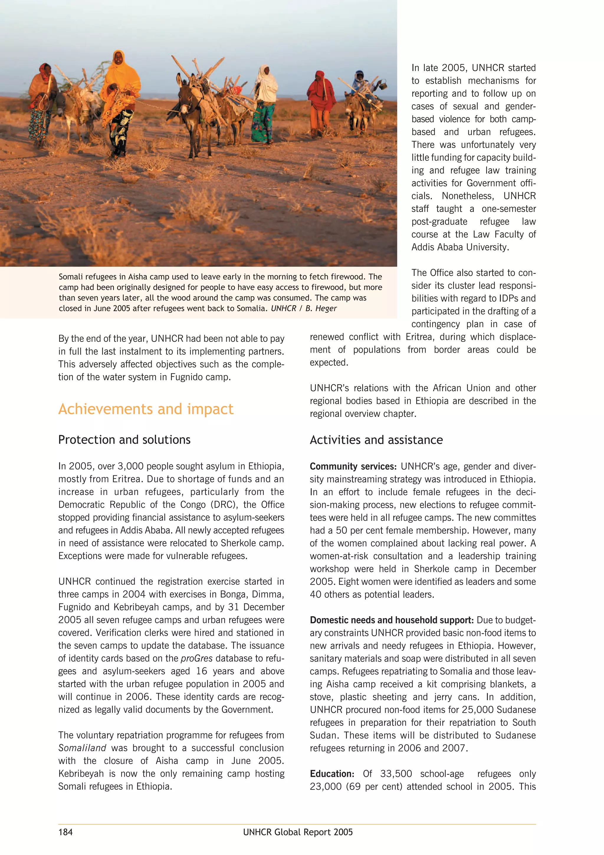 UNHCR Global Report 2005 - Ethiopia | PDF