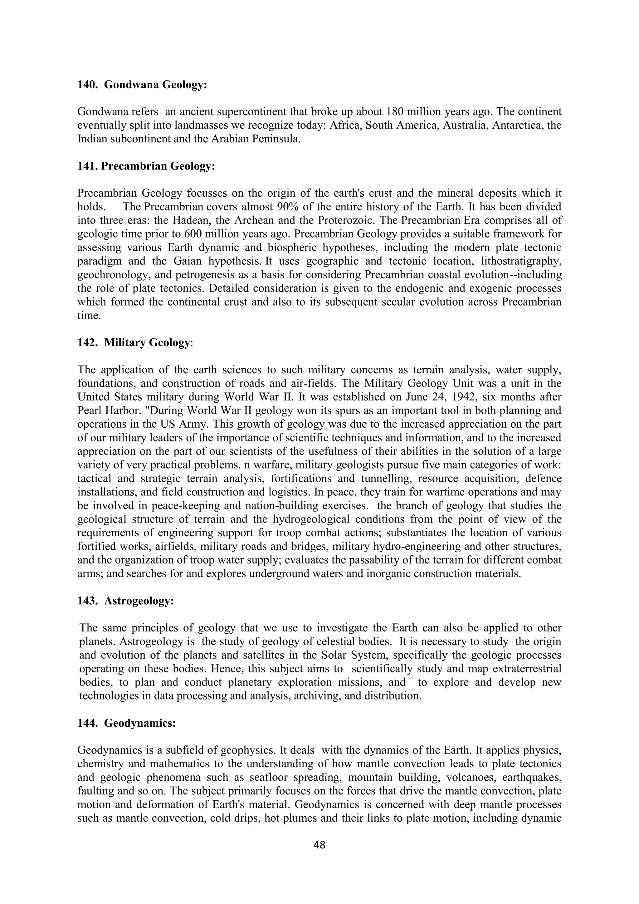 150 branches of geology | PDF