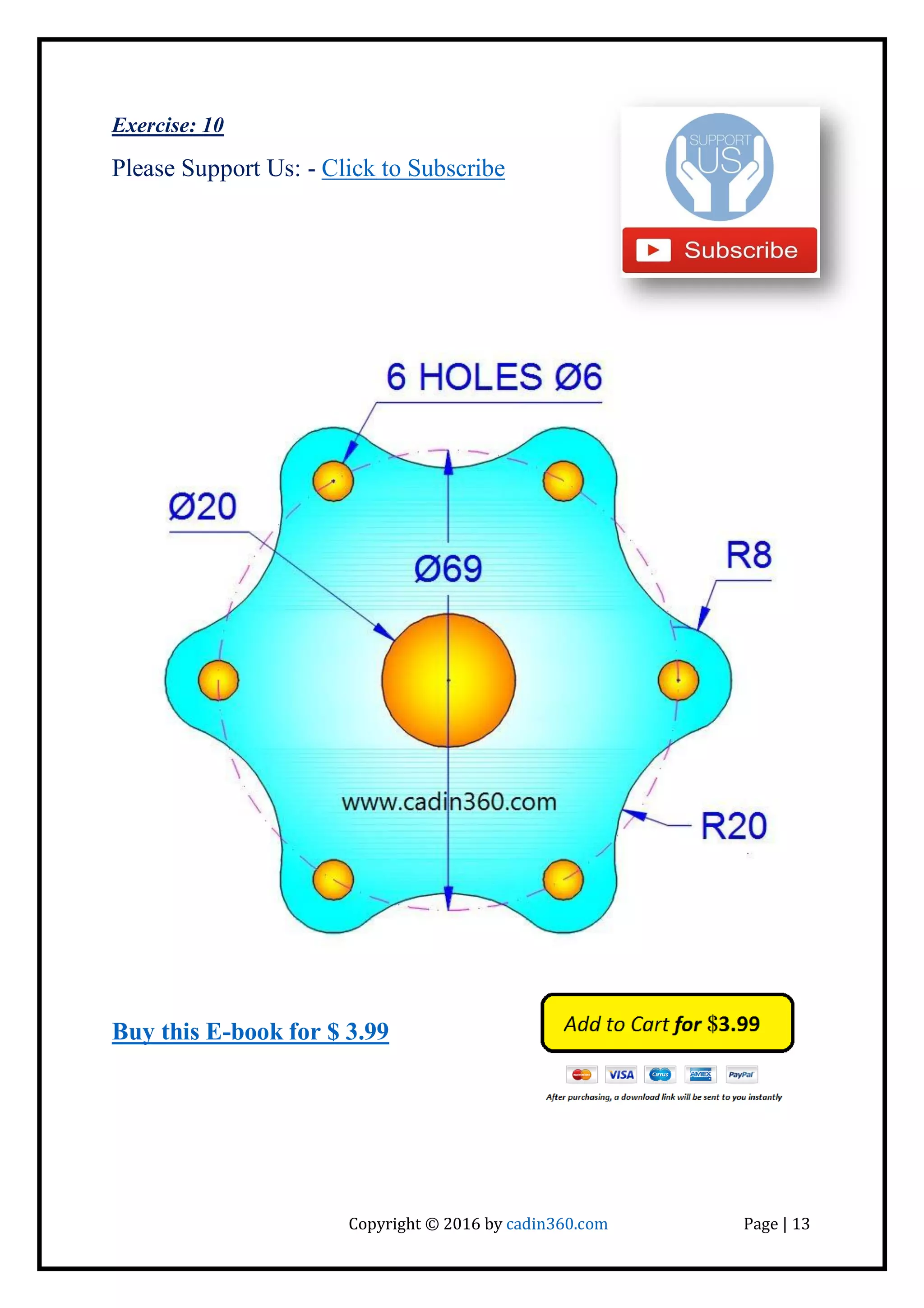 150 cad exercises & practice drawing | PDF