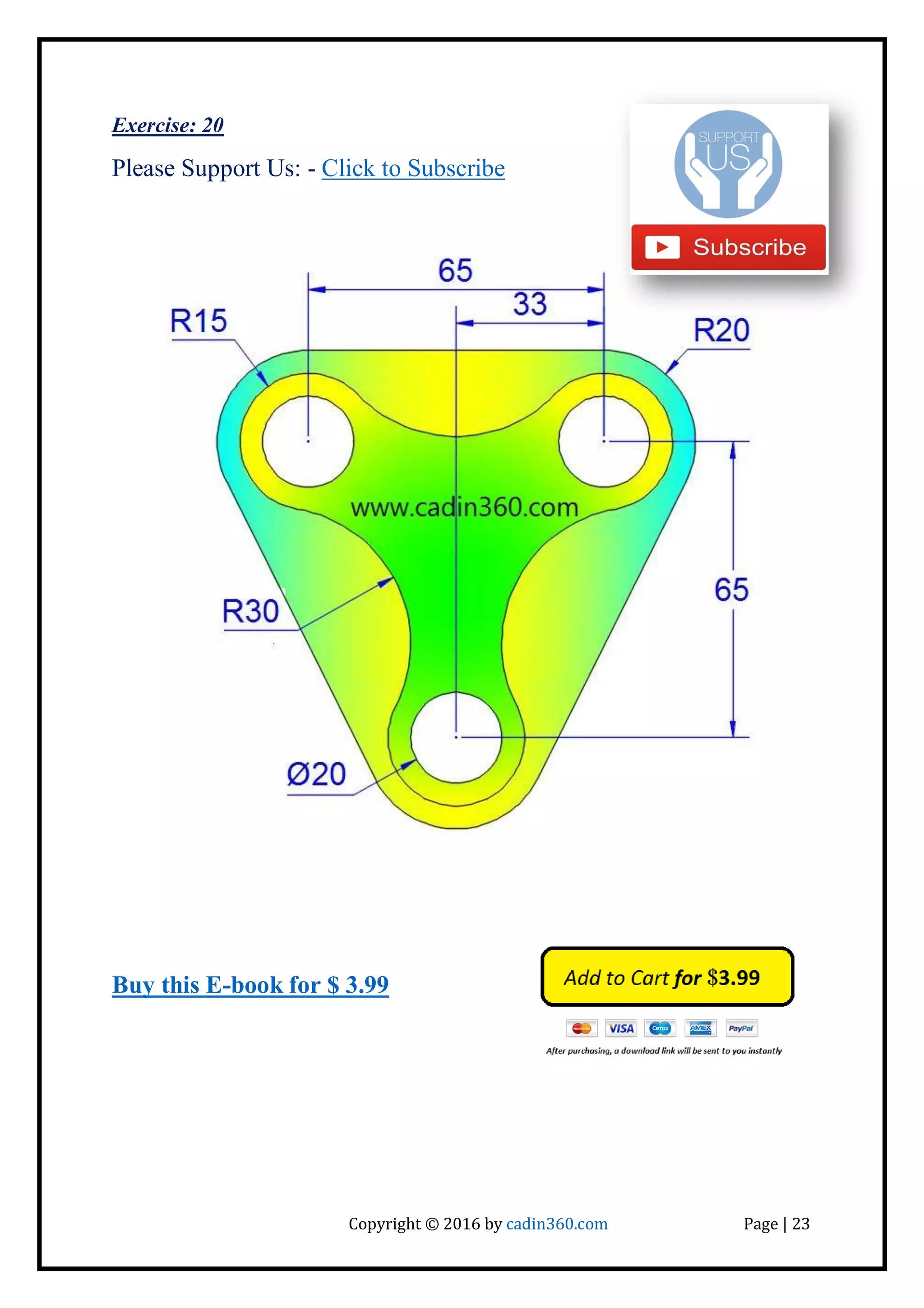 150 cad exercises & practice drawing | PDF